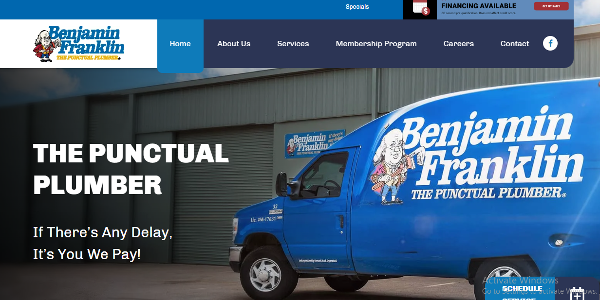 Benjamin Franklin The Punctual Plumber - National Domains, LLC