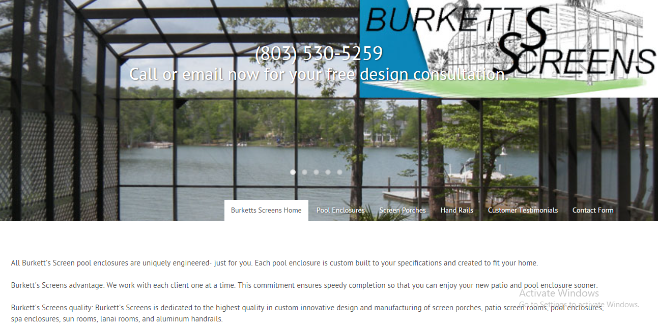 Burkett's Screens - National Domains, LLC