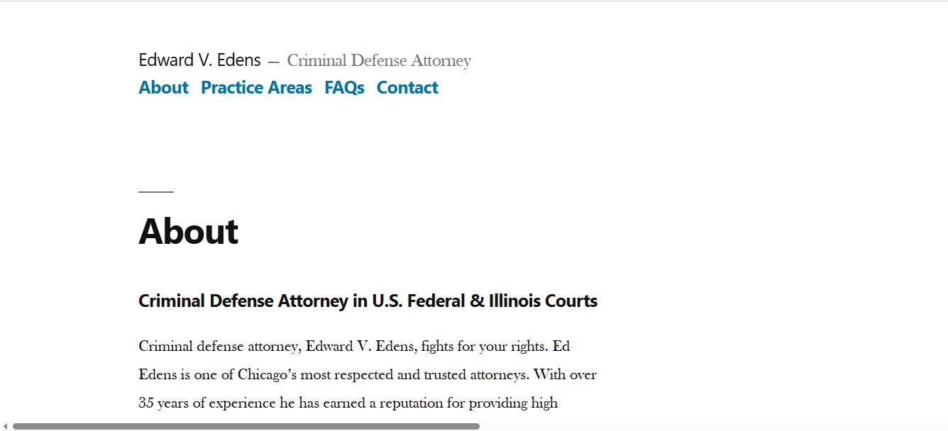 EDWARD EDENS - CRIMINAL DEFENSE ATTORNEY - National Domains, LLC