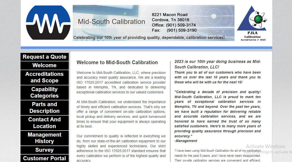 Mid-South Calibration - National Domains, LLC