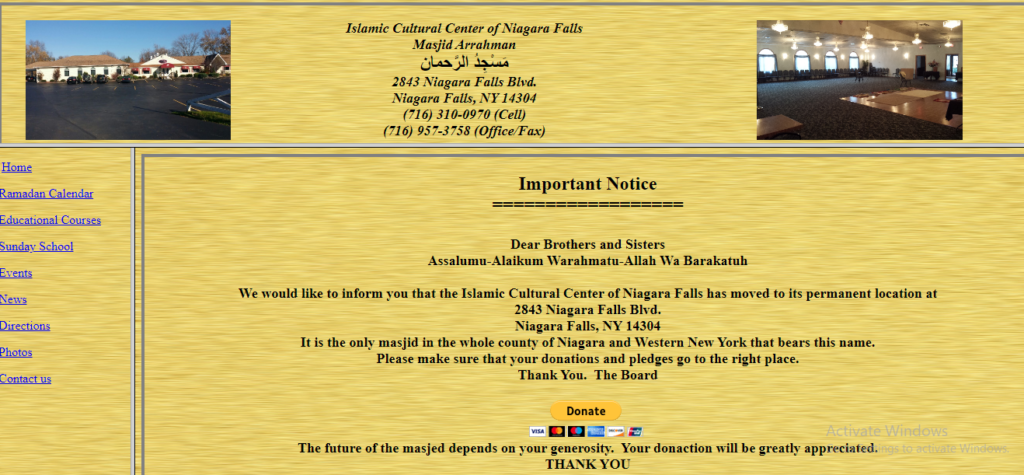 ISLAMIC CULTURAL CENTER OF NIAGARA FALLS - National Domains, LLC